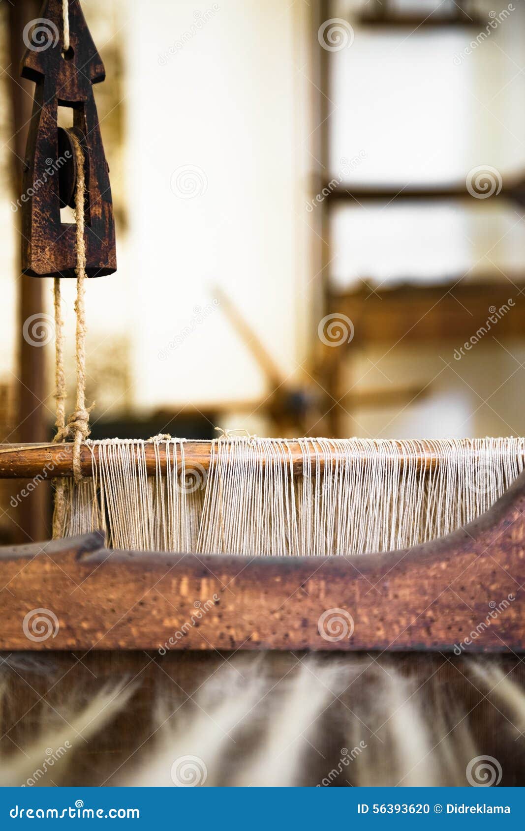 Closeup Image of an Old Weaving Loom Stock Photo - Image of interior ...