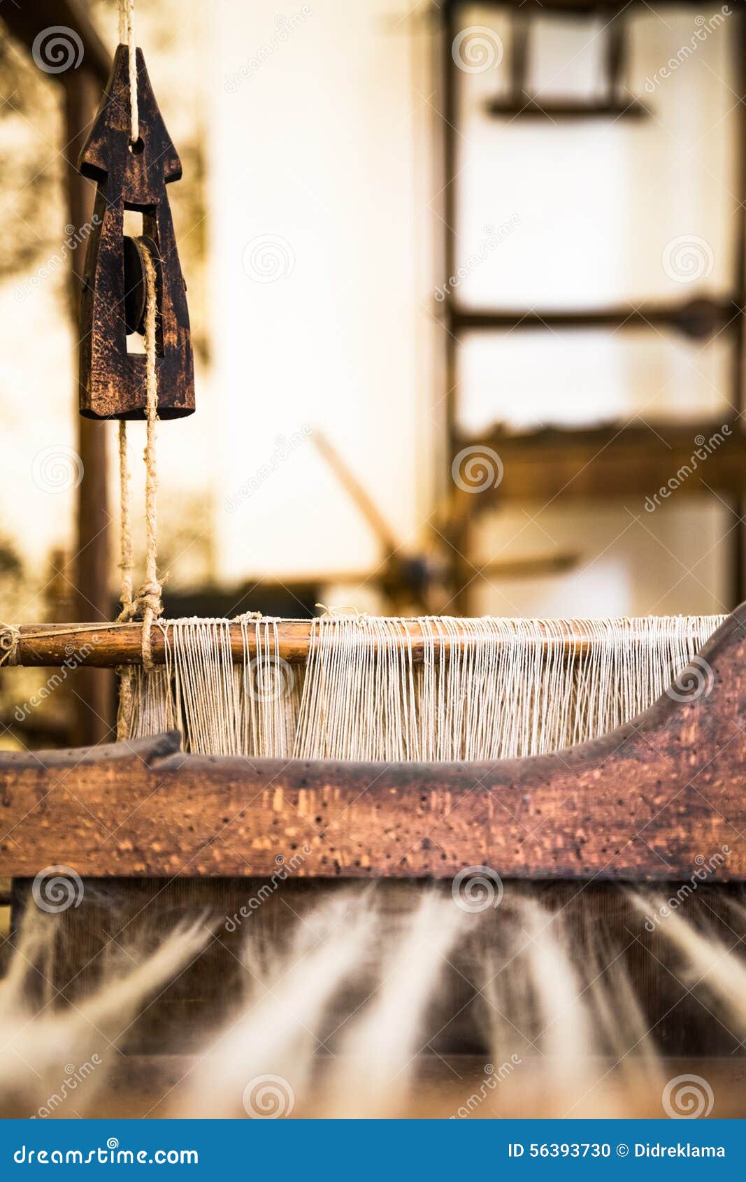 Closeup Image of an Old Weaving Loom Stock Photo - Image of ancient ...