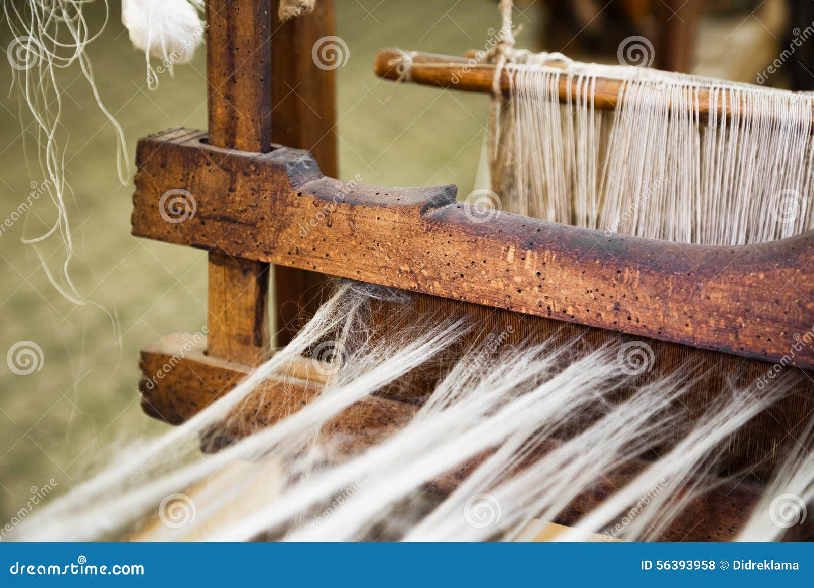 Closeup Image of an Old Weaving Loom Stock Photo - Image of interior ...