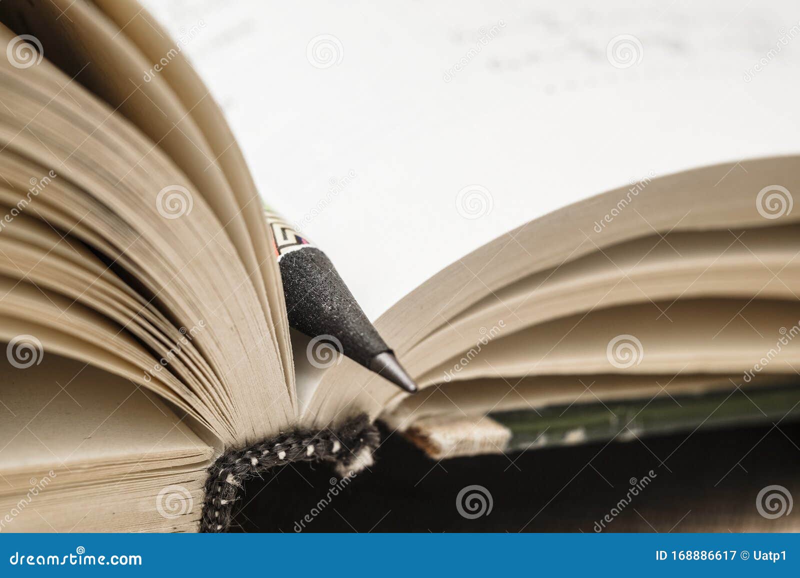 Image of Part of an Open Book Stock Image - Image of knowledge, open ...