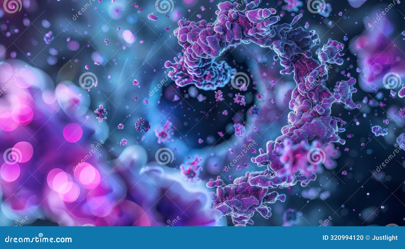 A Closeup Image of a Proteasome Core Complex with Ubiquitin Molecules ...