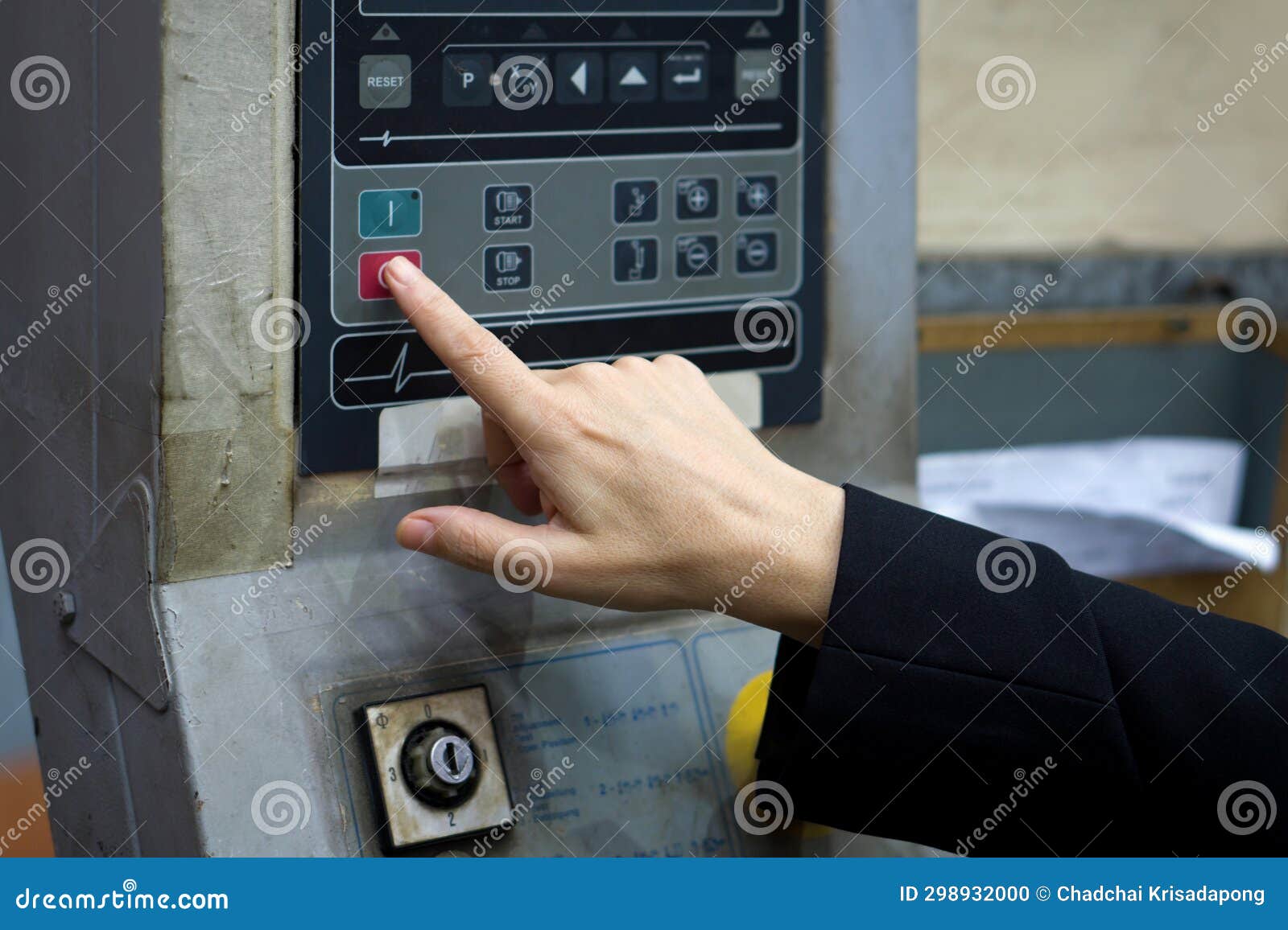 A Closeup Image Shows a Person S Hand Confidently Pressing a Specific ...