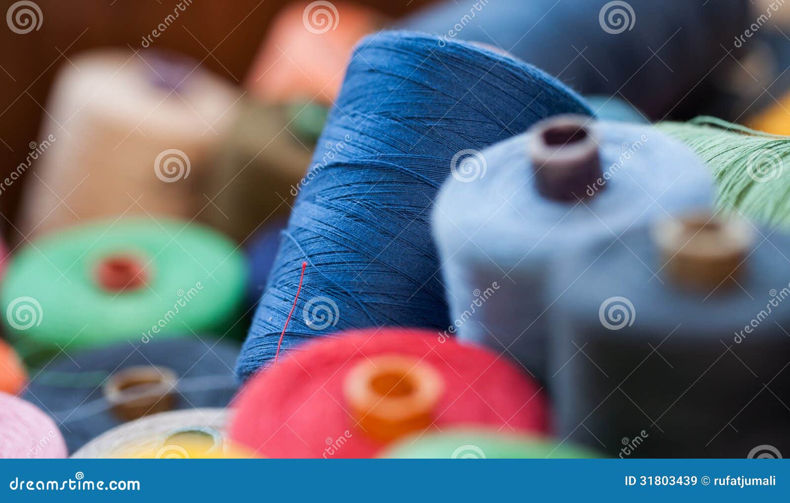 Closeup Image of Various Colour Threads Stock Image - Image of material ...