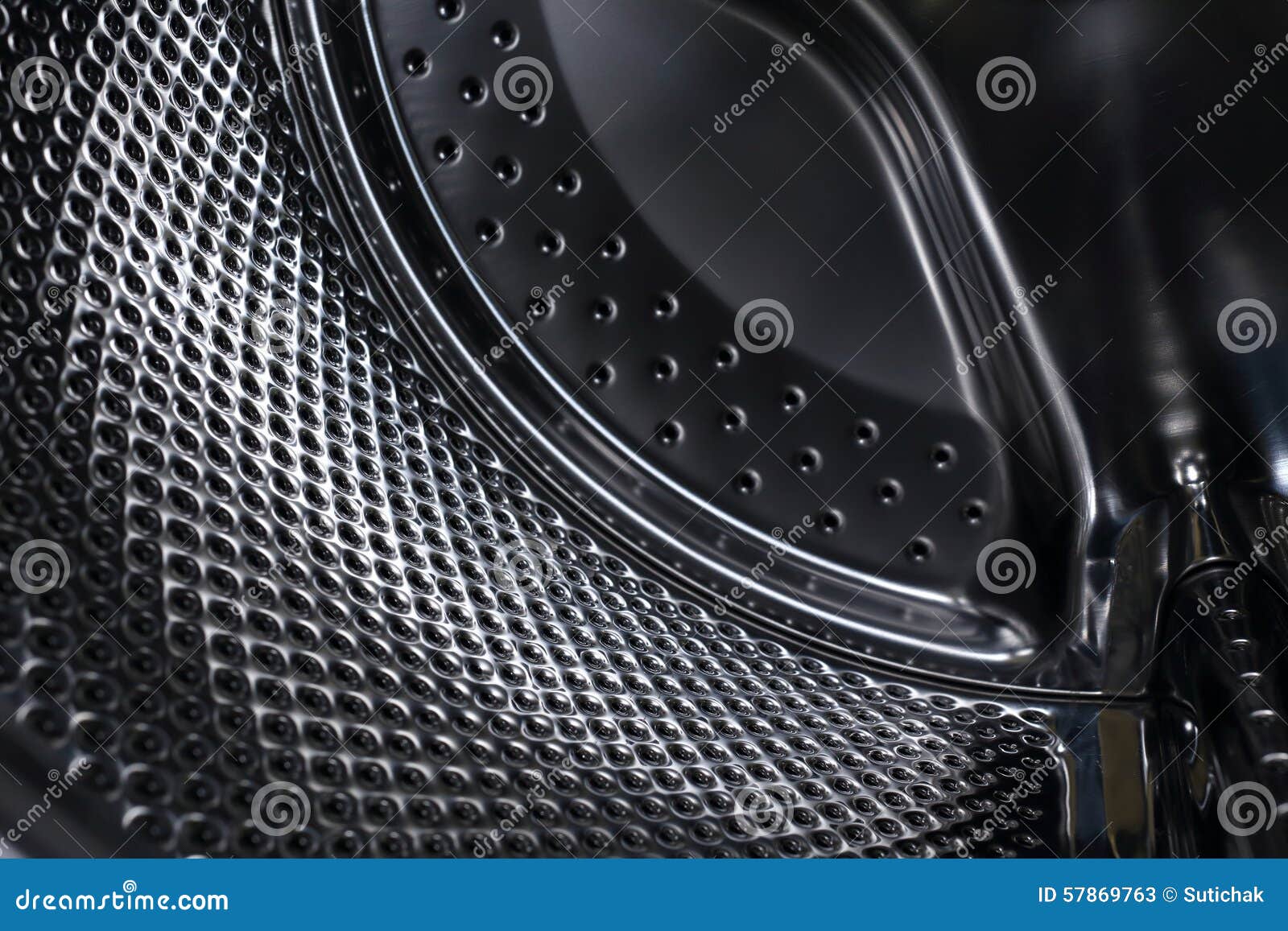 Closeup Image of Washing Machine, Abstract Metallic Stock Image - Image ...