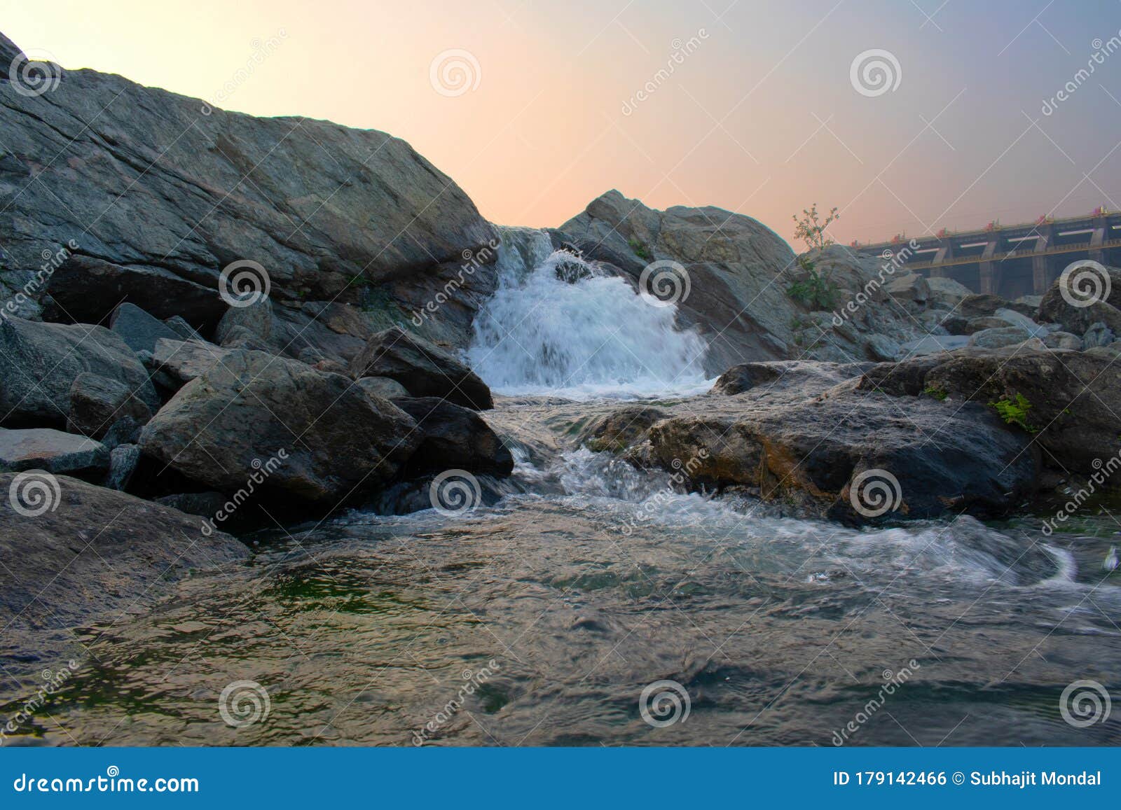 Closeup Image of Water Flowing between the Rocks Stock Photo - Image of ...