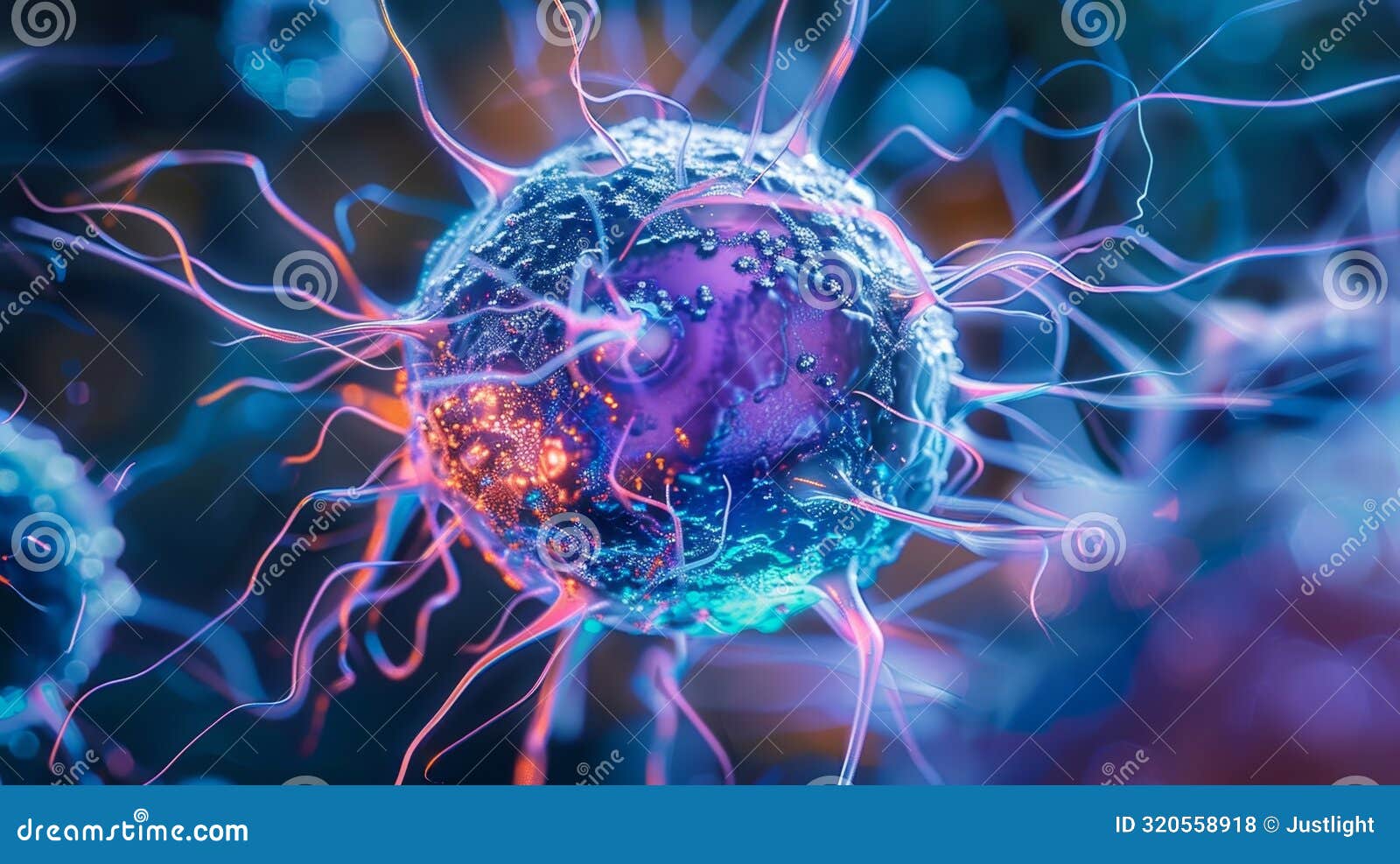 A Closeup Image of a White Cell Using Its Plasma Membrane To ...