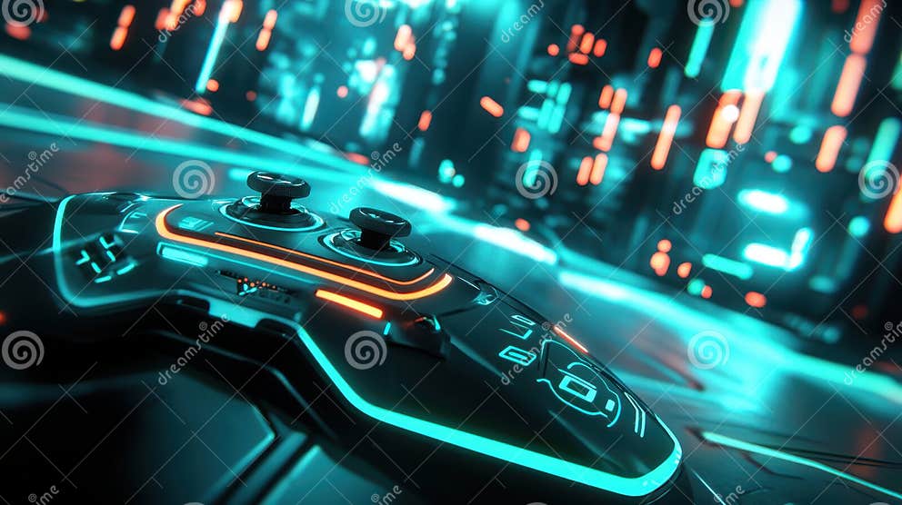 Closeup, Immersive Gaming Controller. and Ergonomic Design for Enhanced ...