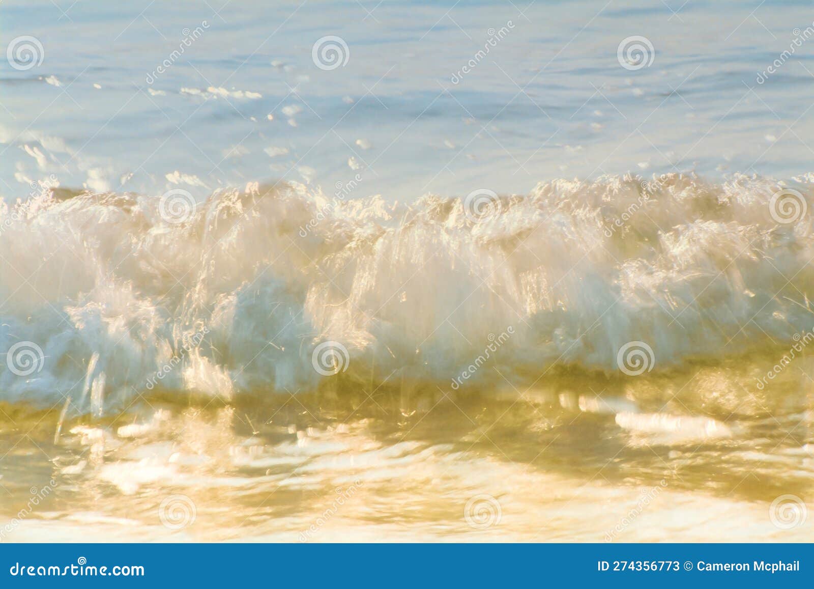 Gentle Incoming Whitewater Wave Breaking on the Shore Stock Image ...
