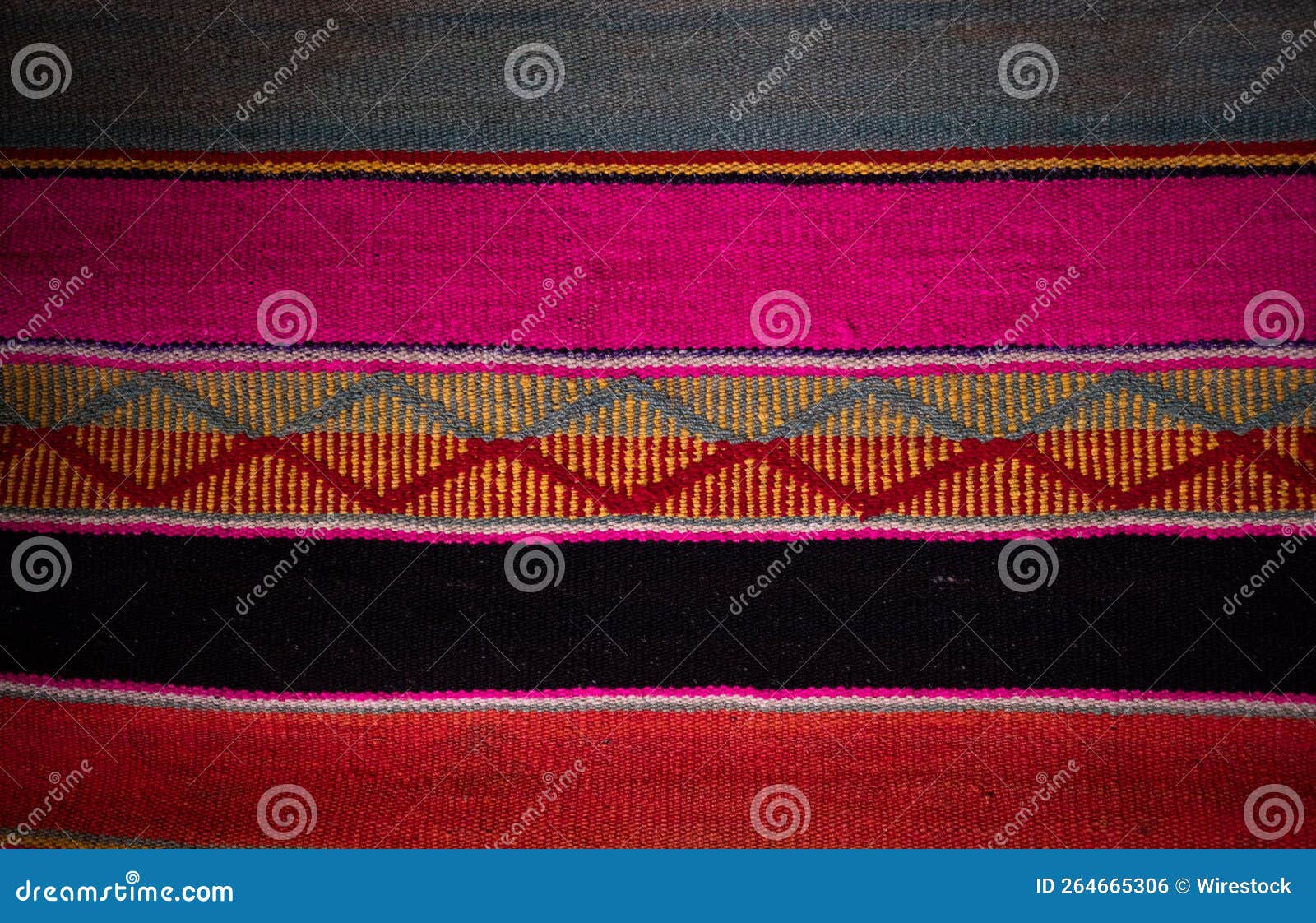 Closeup of an Indigenous Handmade Fabric Texture Stock Photo - Image of ...