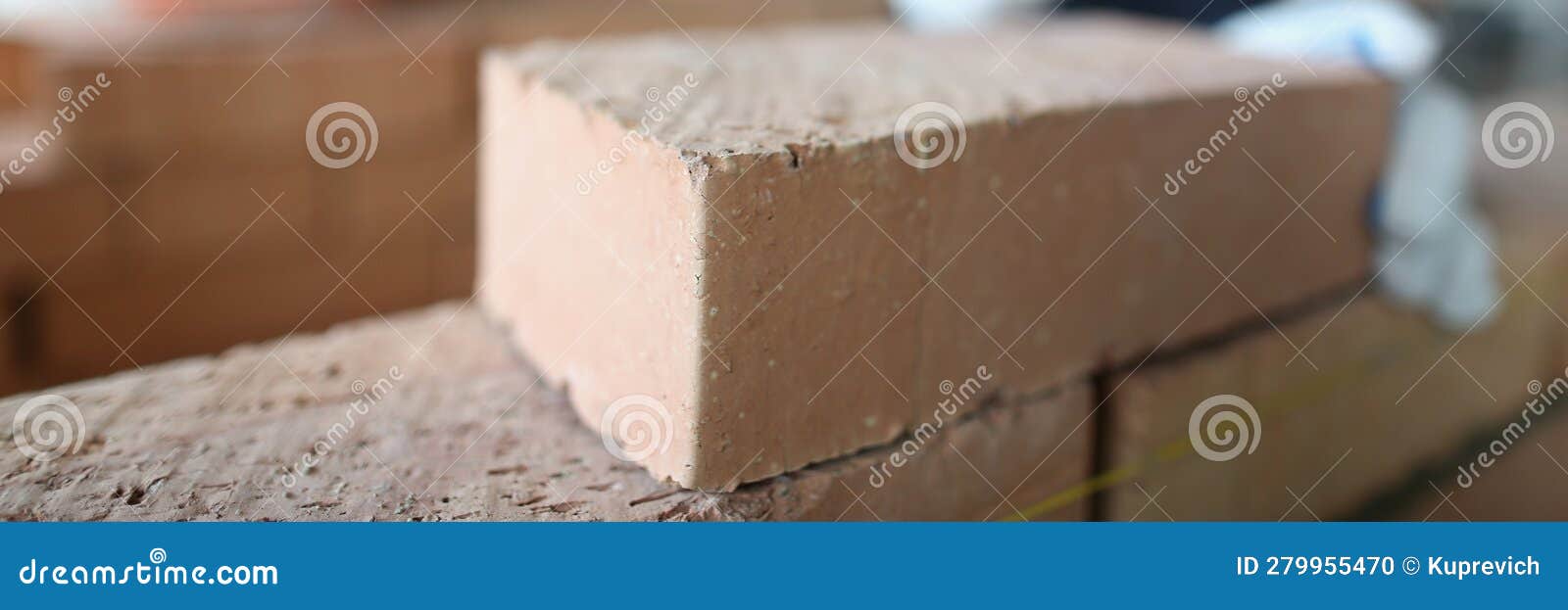 Closeup of Industrial Bricklayer Laying Bricks at Construction Site ...