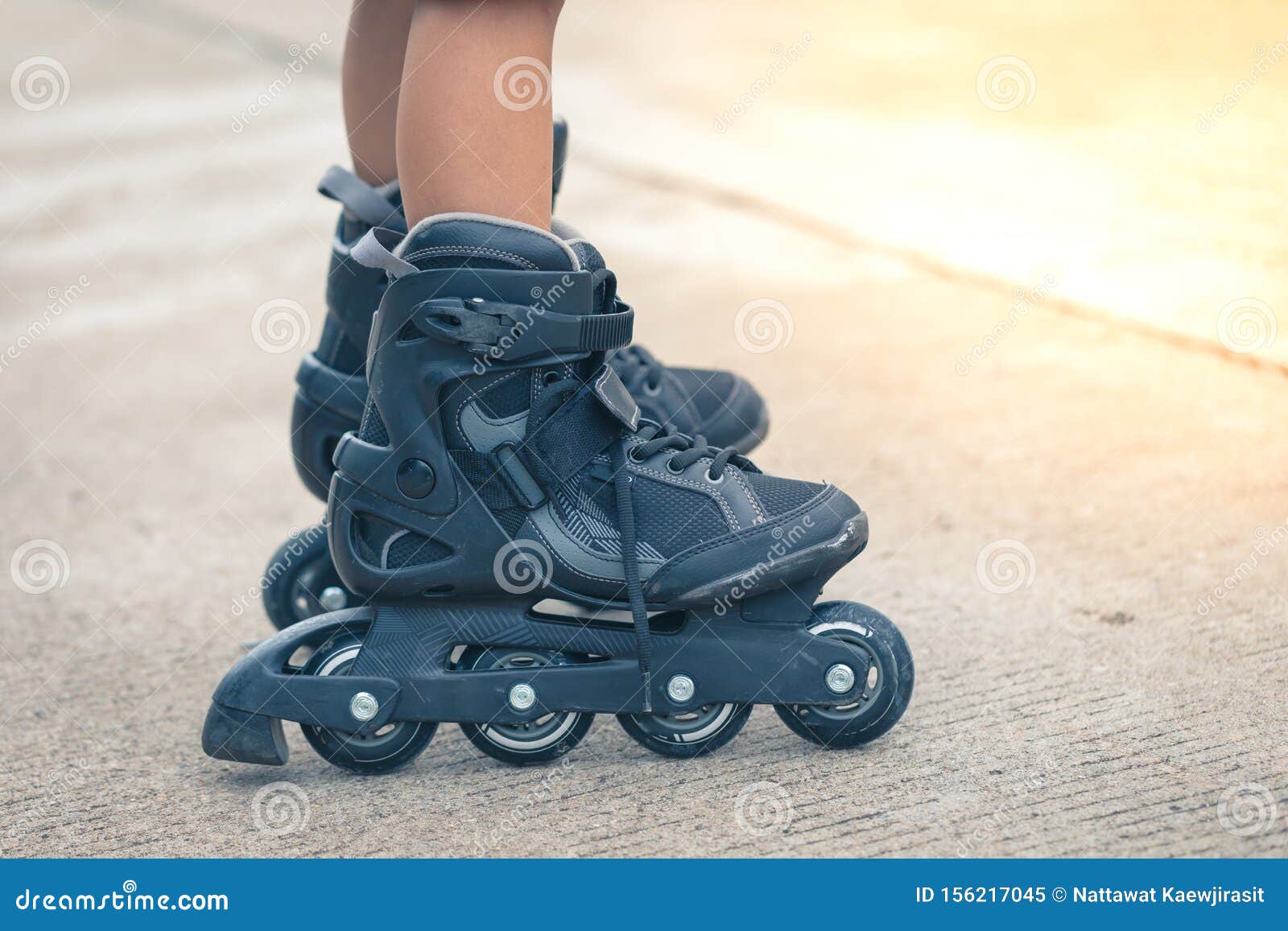 Closeup Inline Rollerblade on the Legs Stock Image - Image of couple ...