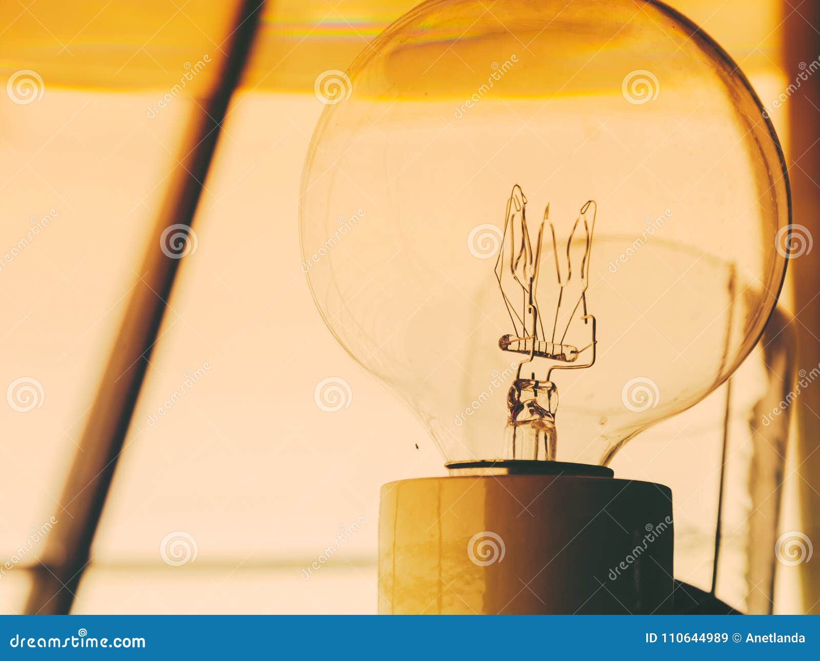 Inside of a Lighthouse Showing the Light Bulb Interior. Stock Image ...