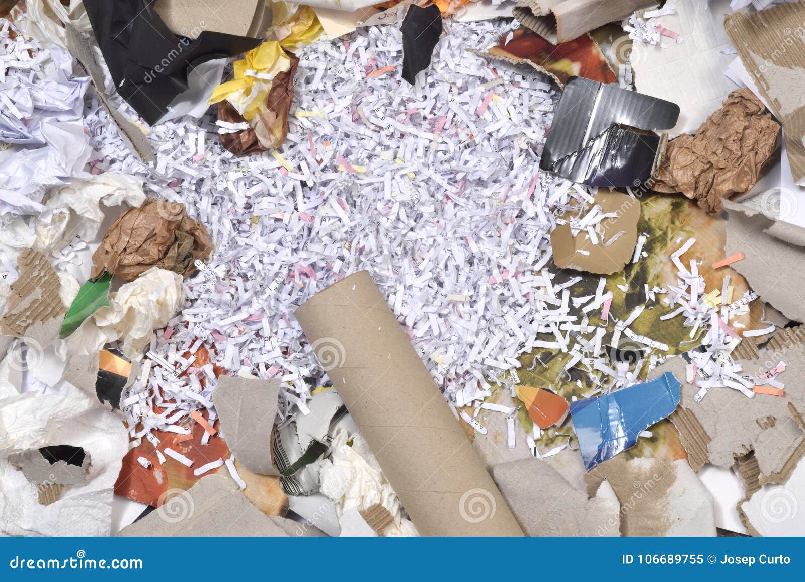 Inside of a Paper Recycling Container Stock Image - Image of separate ...