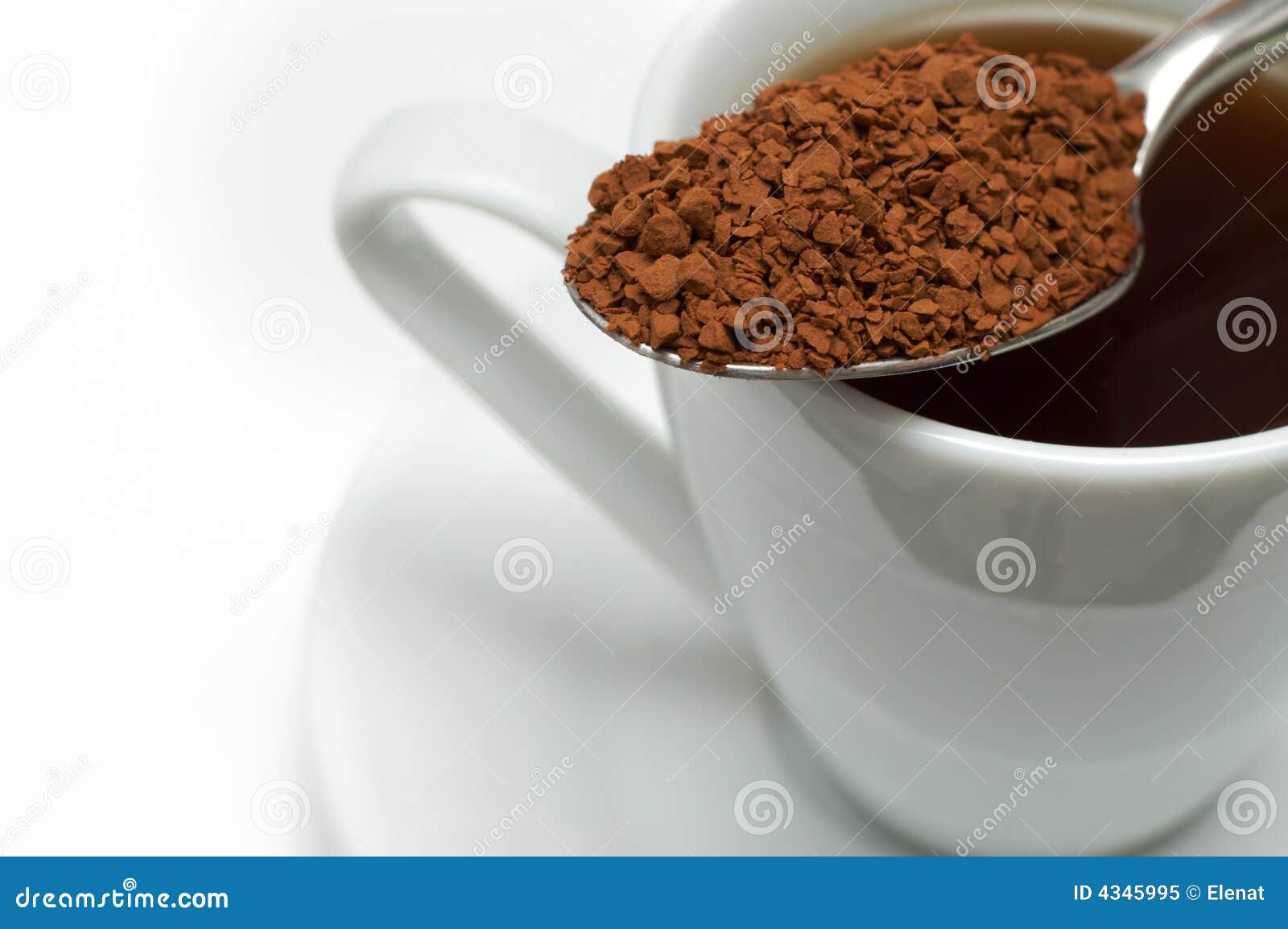 Closeup of Instant Coffee on Spoon Stock Image - Image of fancy, black ...