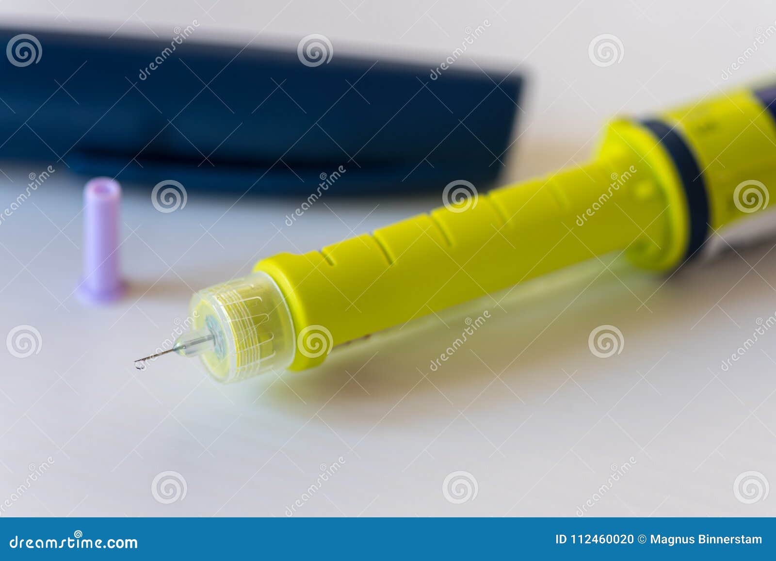 Closeup of a Insulin Injector of Disposable Type Stock Photo - Image of ...