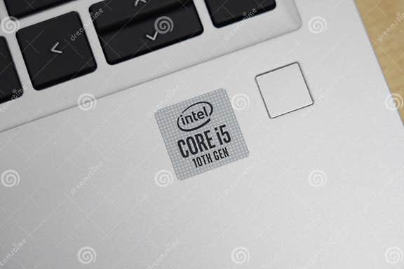 Closeup on Intel CORE I5 Gen 10th Label on Laptop Editorial Stock Image ...