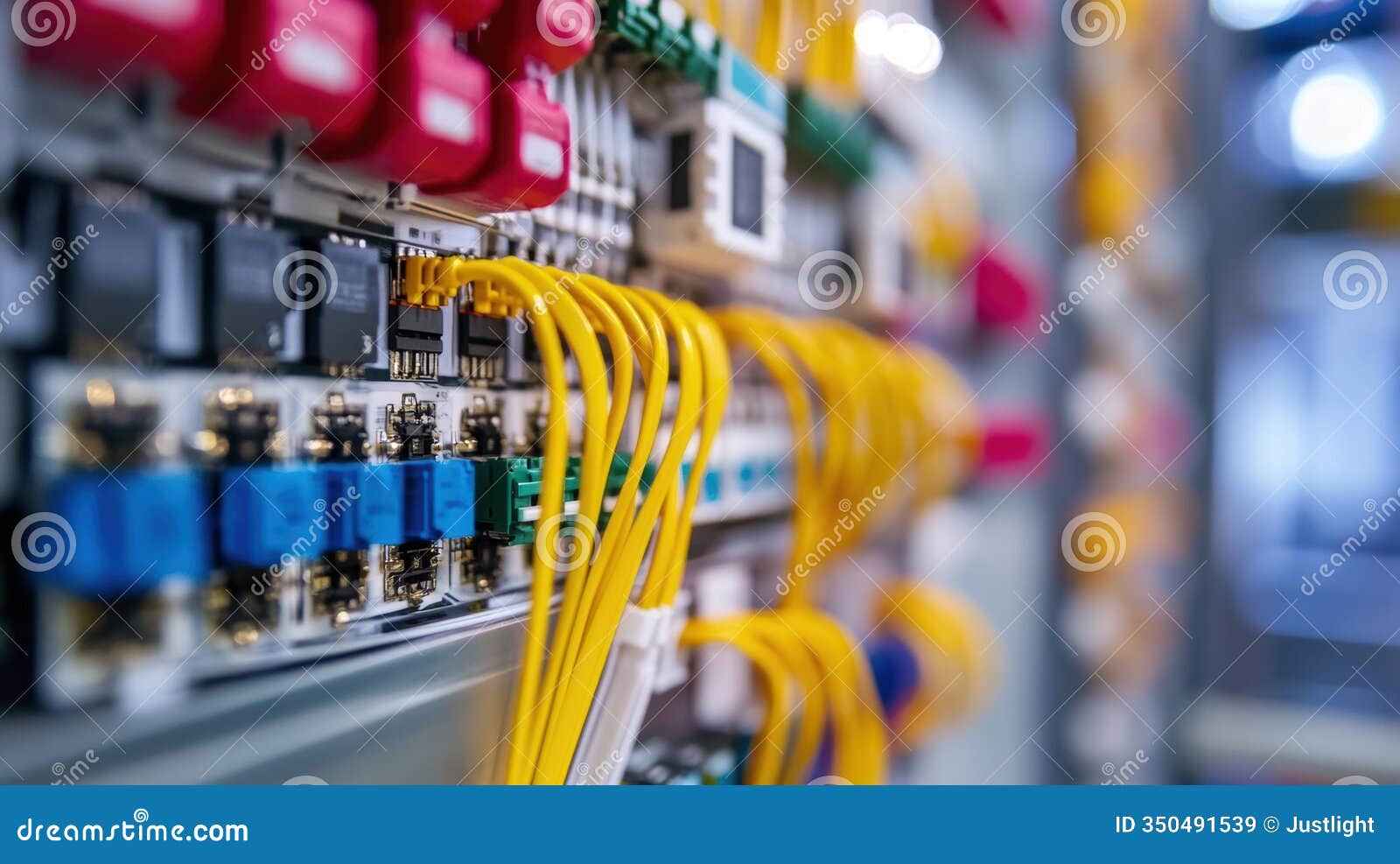 A Closeup of Interconnected Components of a Smart Factory Including ...