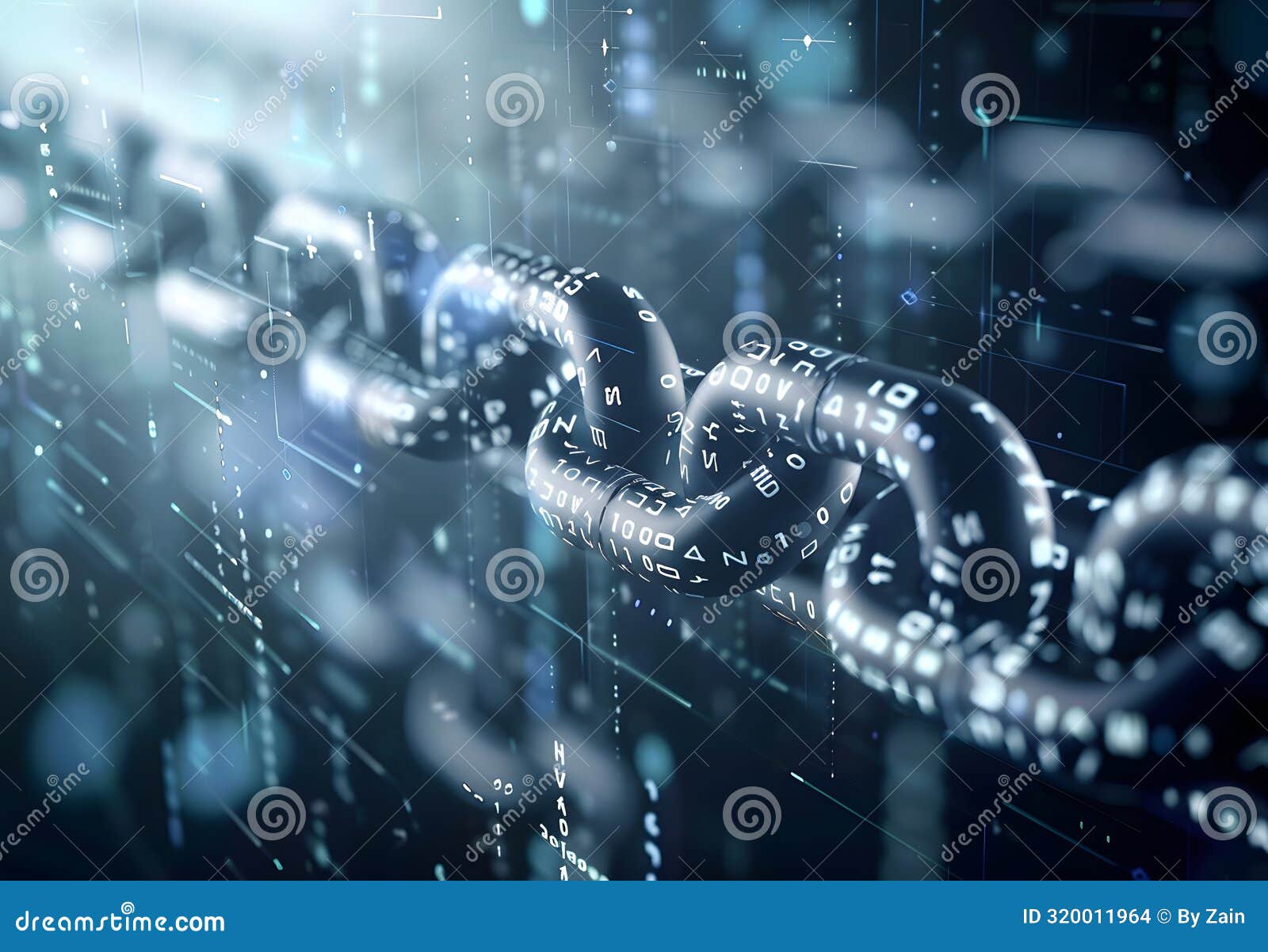 Closeup On Blockchain Nodes Powering A Social Network Where Viral ...