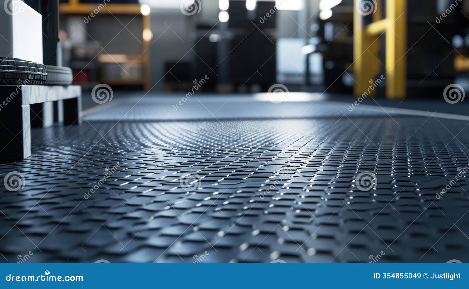 A Closeup of Interlocking Modular Tiles on the Factory Floor Designed ...