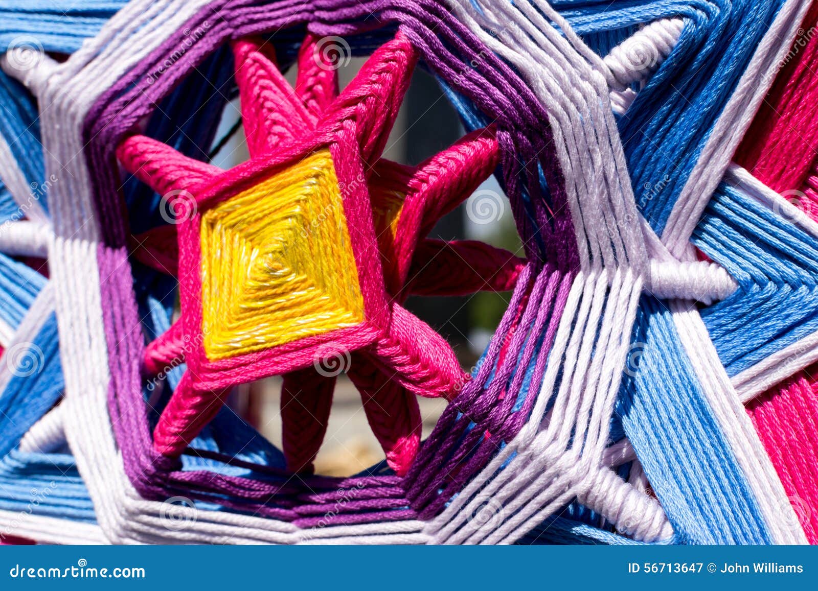 Closeup of Interwoven Fabric Forming a Triangle Circle Stock Image ...