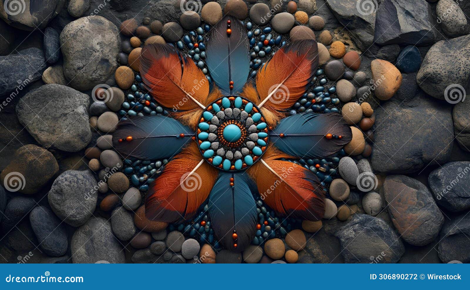 Closeup of an Intricate Flower Art, AI-generated. Stock Illustration ...