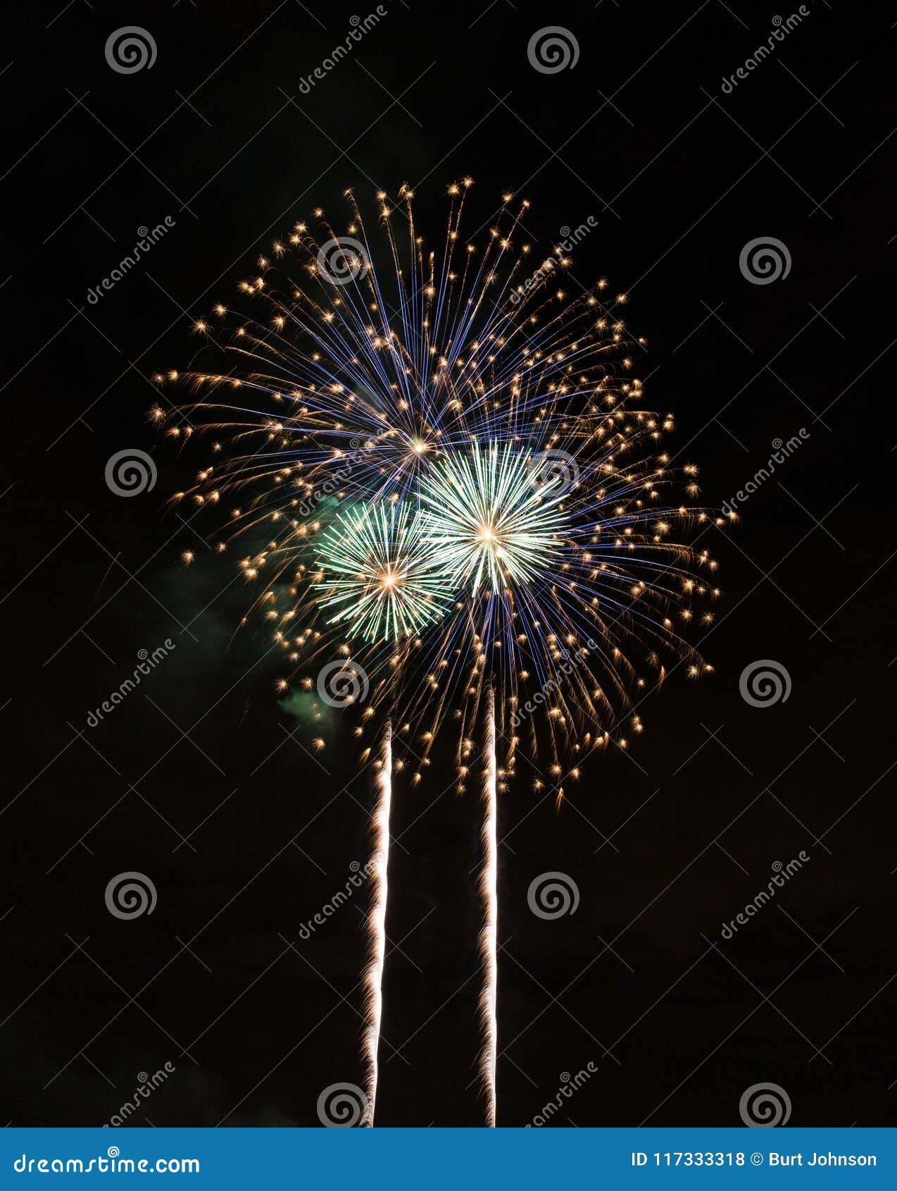 Closeup of Isolated Fireworks for Compositing Stock Photo - Image of ...