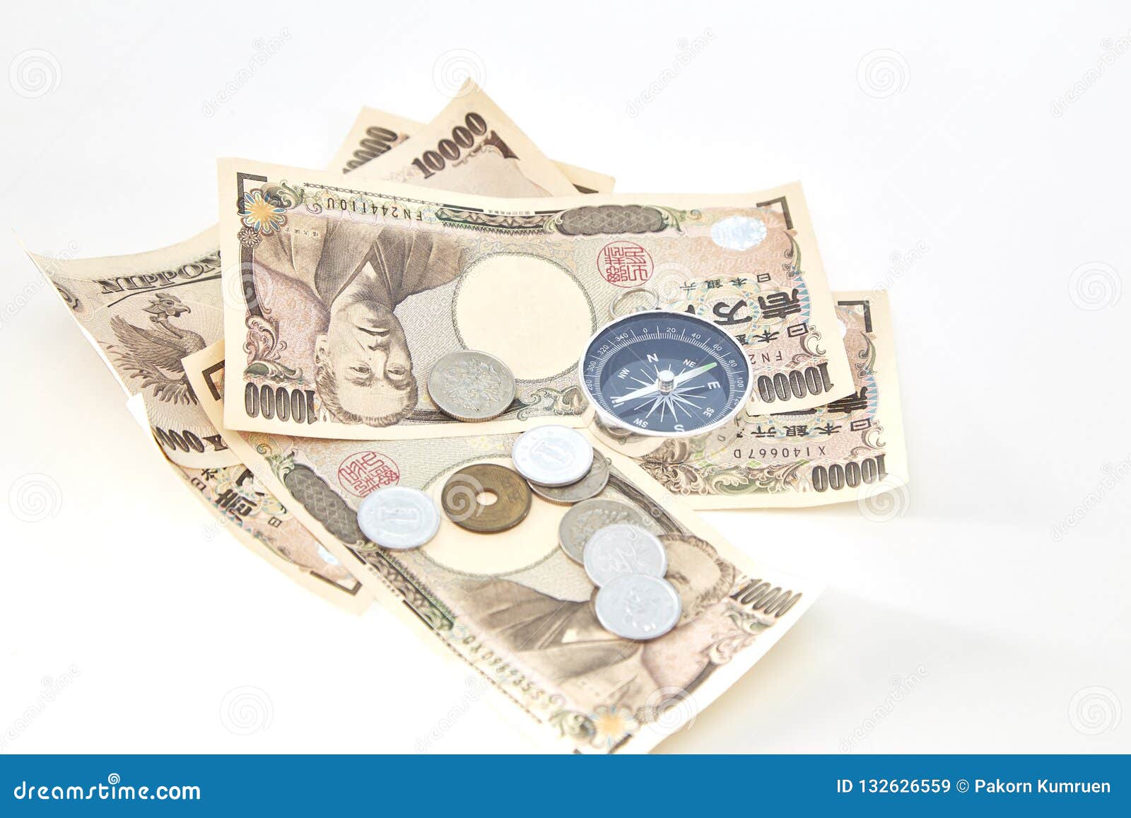 Closeup of Japanese Yen Notes Coin Stock Image - Image of accounting ...
