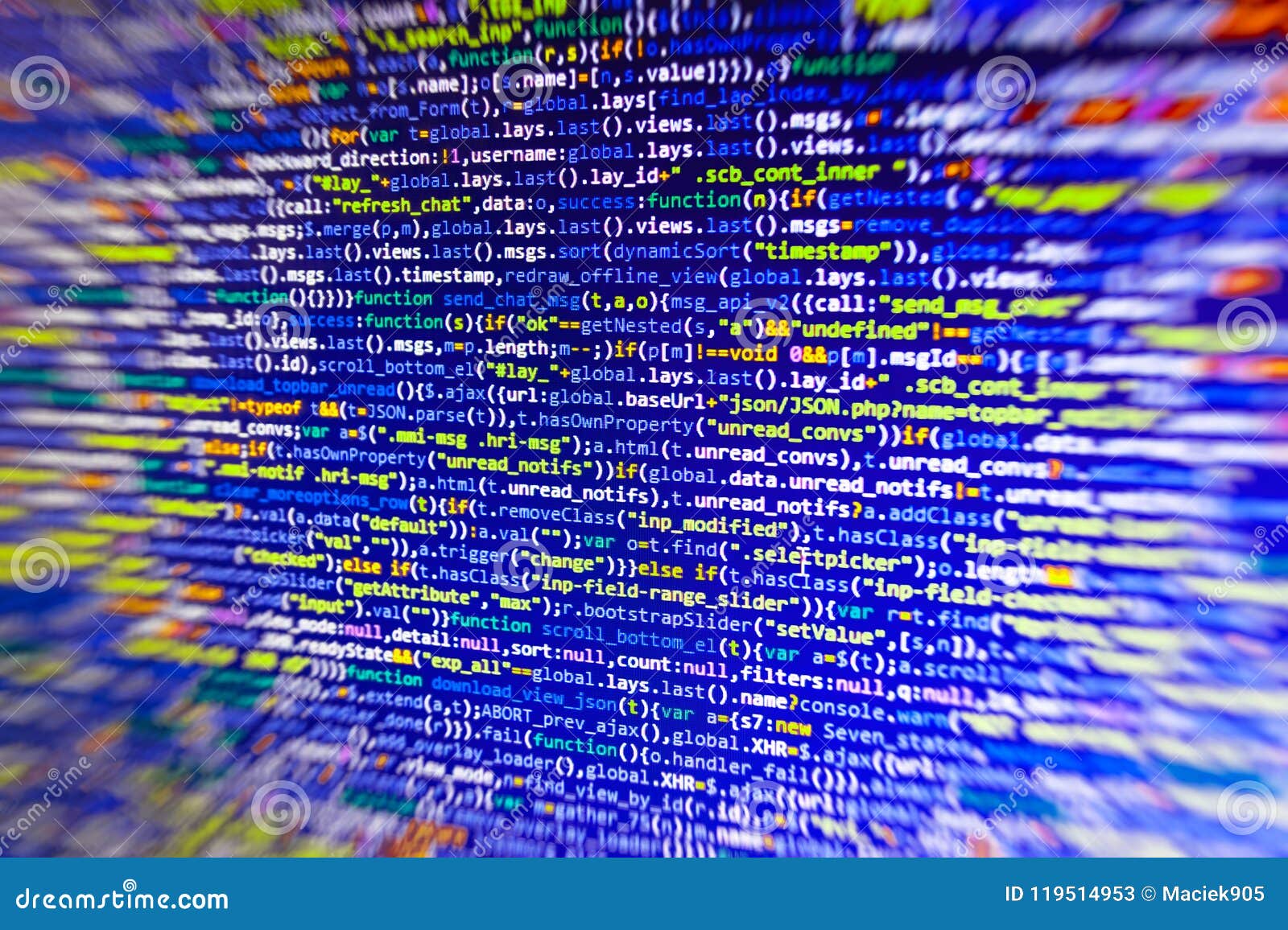 Closeup Of Java Script Css And Html Code Stock Image Image Of Information Cryptography
