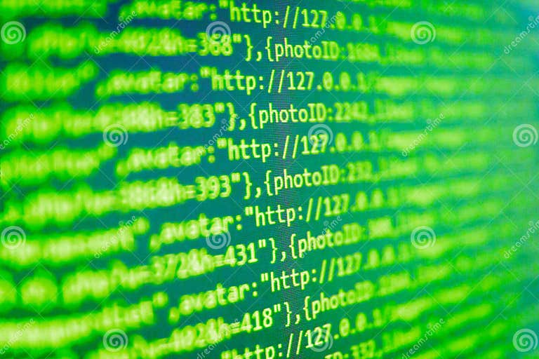 Closeup of Java Script, CSS and HTML Stock Image - Image of live ...