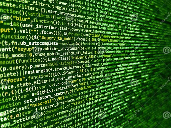 Closeup Of Java Script And Html Code Database Bits Access Stream Visualisation Programmer 1798