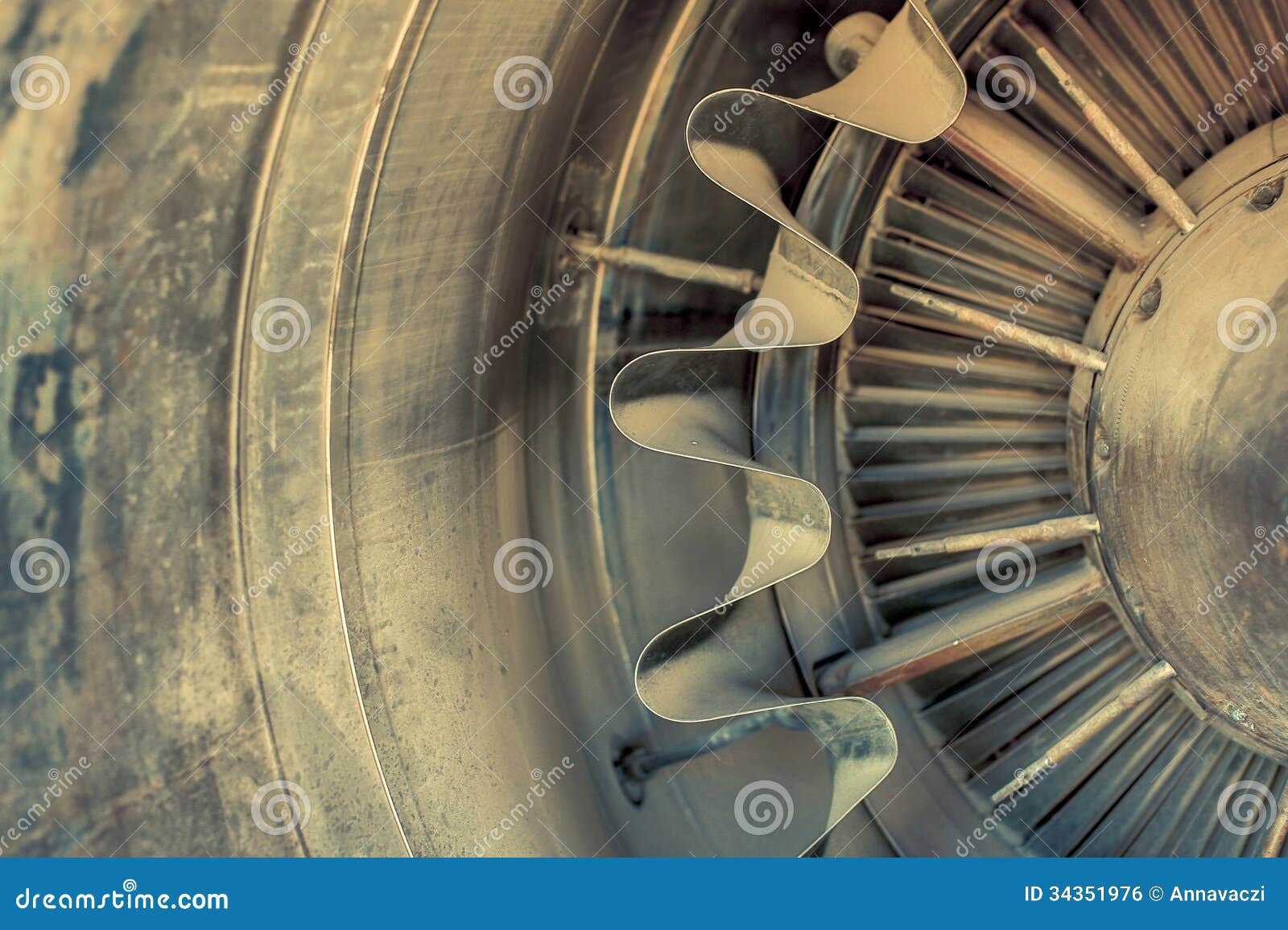 Closeup of a jet engine stock photo. Image of clean, aerospace - 34351976