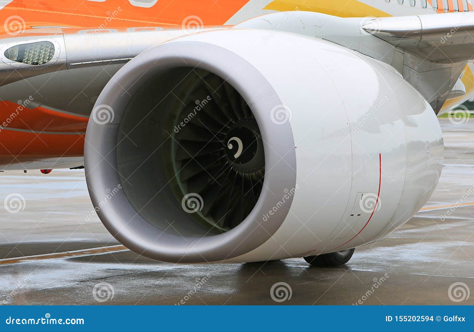 Closeup Jet Engine of Passenger Plane Stock Photo - Image of aircraft ...