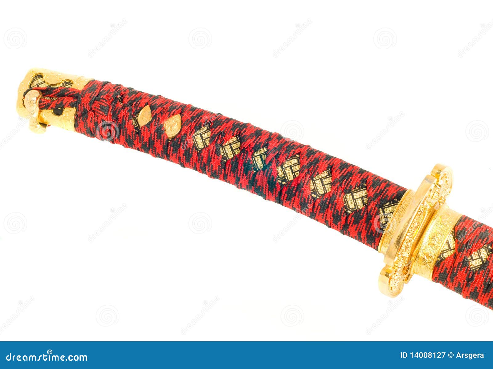 Closeup of Katana Sword Handle Isolated Stock Image - Image of martial ...