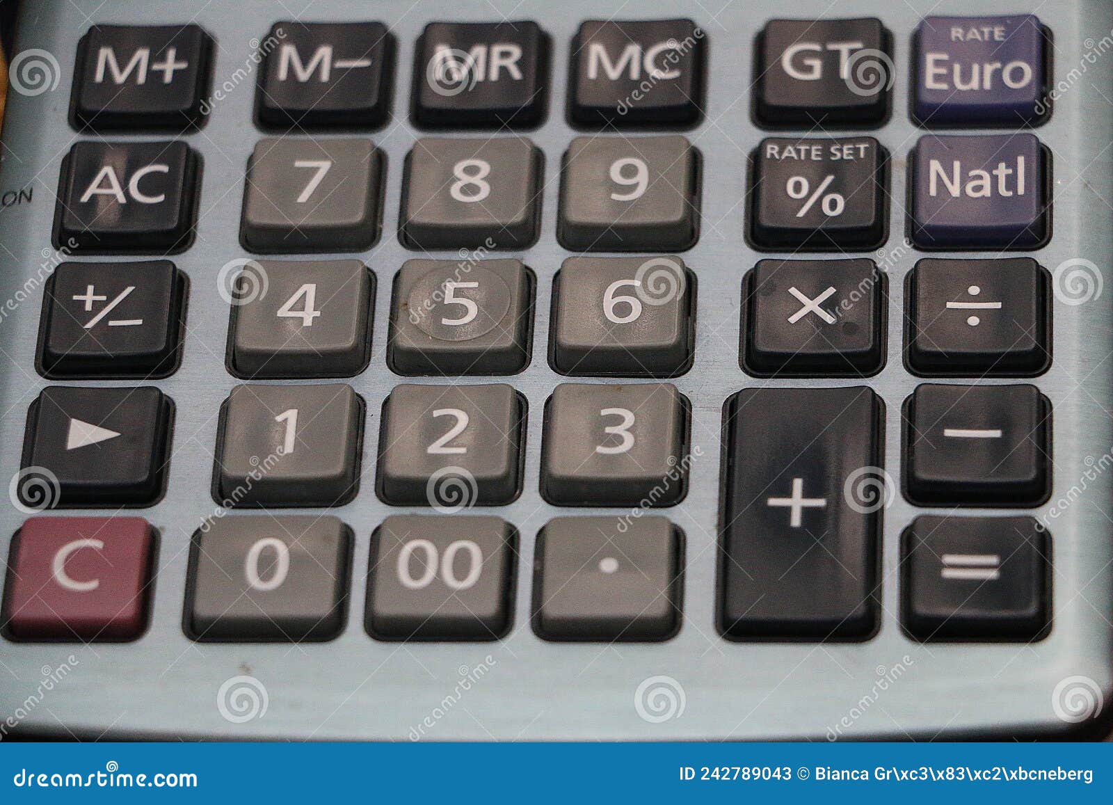 A Closeup of a Keyboard from the Calculator Stock Image - Image of ...