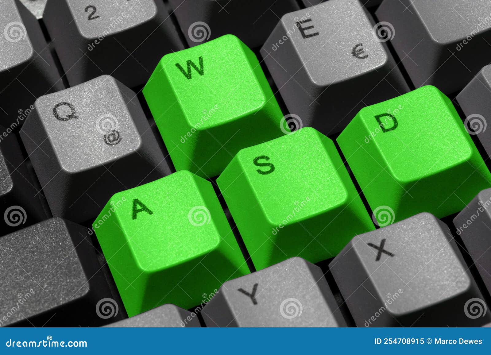 Closeup of Colored Keys on a Gaming Keyboard Stock Image - Image of ...