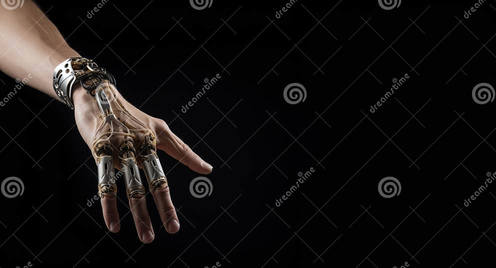 CloseUp of a Kinesthetic Prosthetic Arm Demonstrating Precision and ...