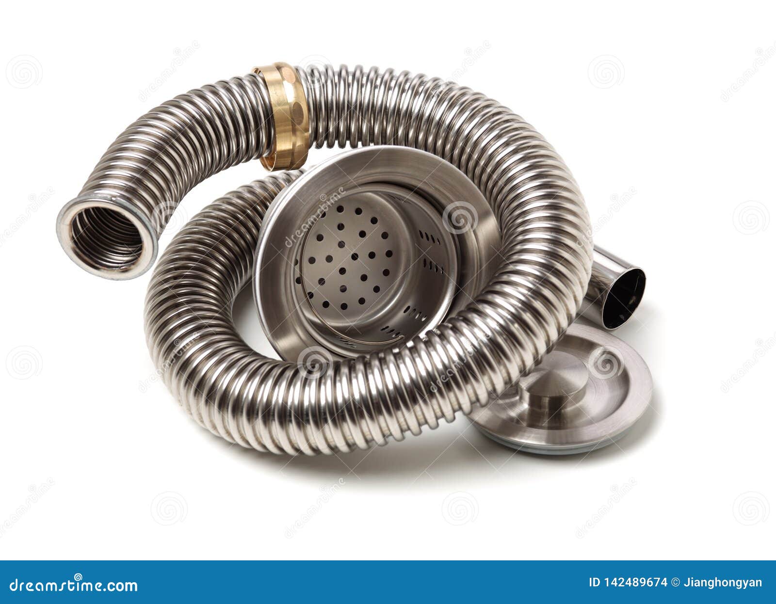 Closeup of Kitchen Drain Assembly Stock Photo - Image of installation ...