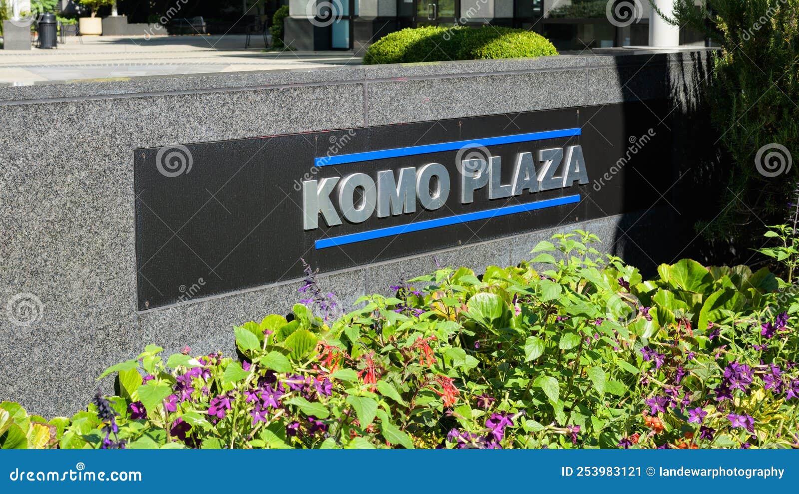 Closeup of KOMO Plaza Sign in Seattle Editorial Photo - Image of state ...