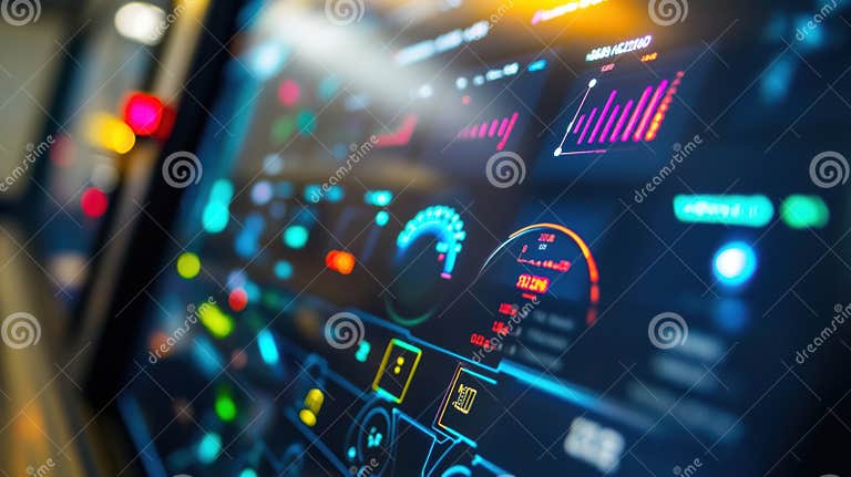 A Closeup of a Laboratory Equipment Control Panel Featuring Touch ...