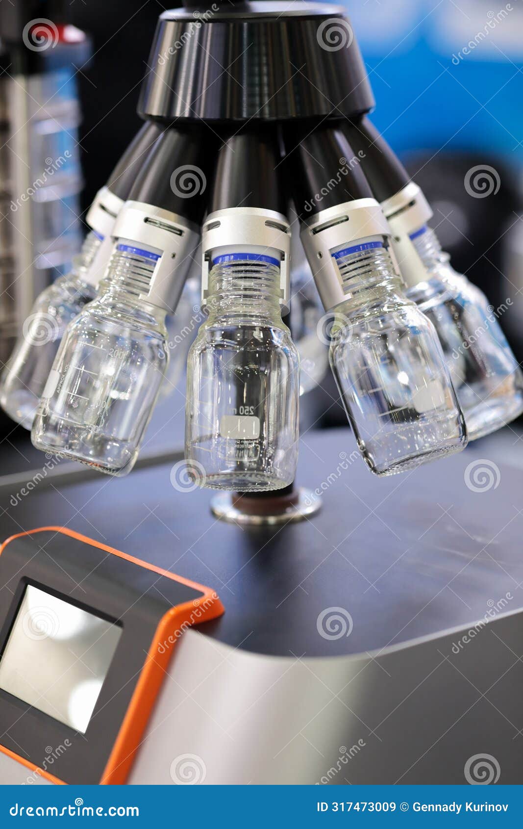 Laboratory Rotary Evaporator For Homogenization Stock Photo ...