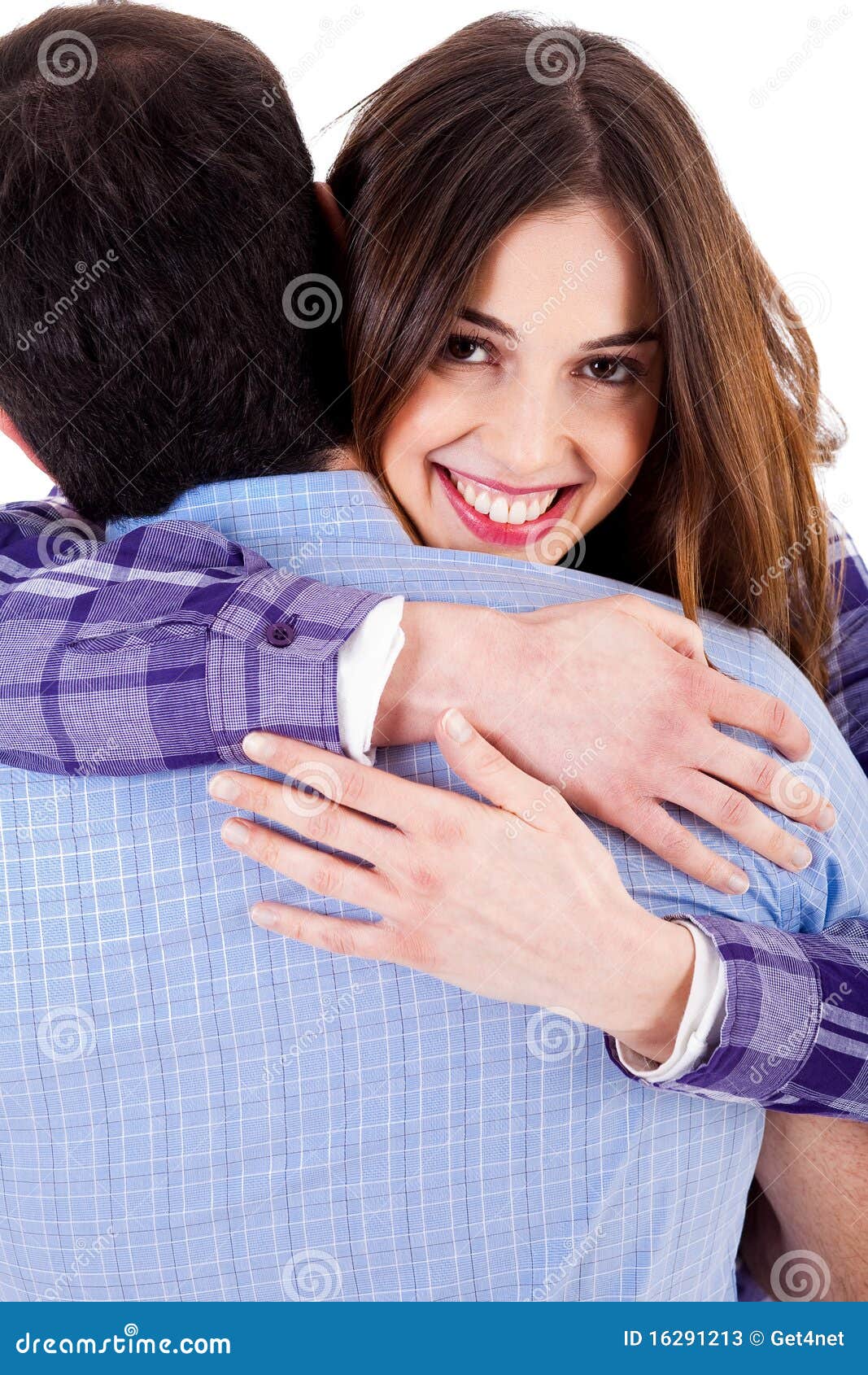 Closeup of Lady Hugging Man Stock Image - Image of cute, female: 16291213