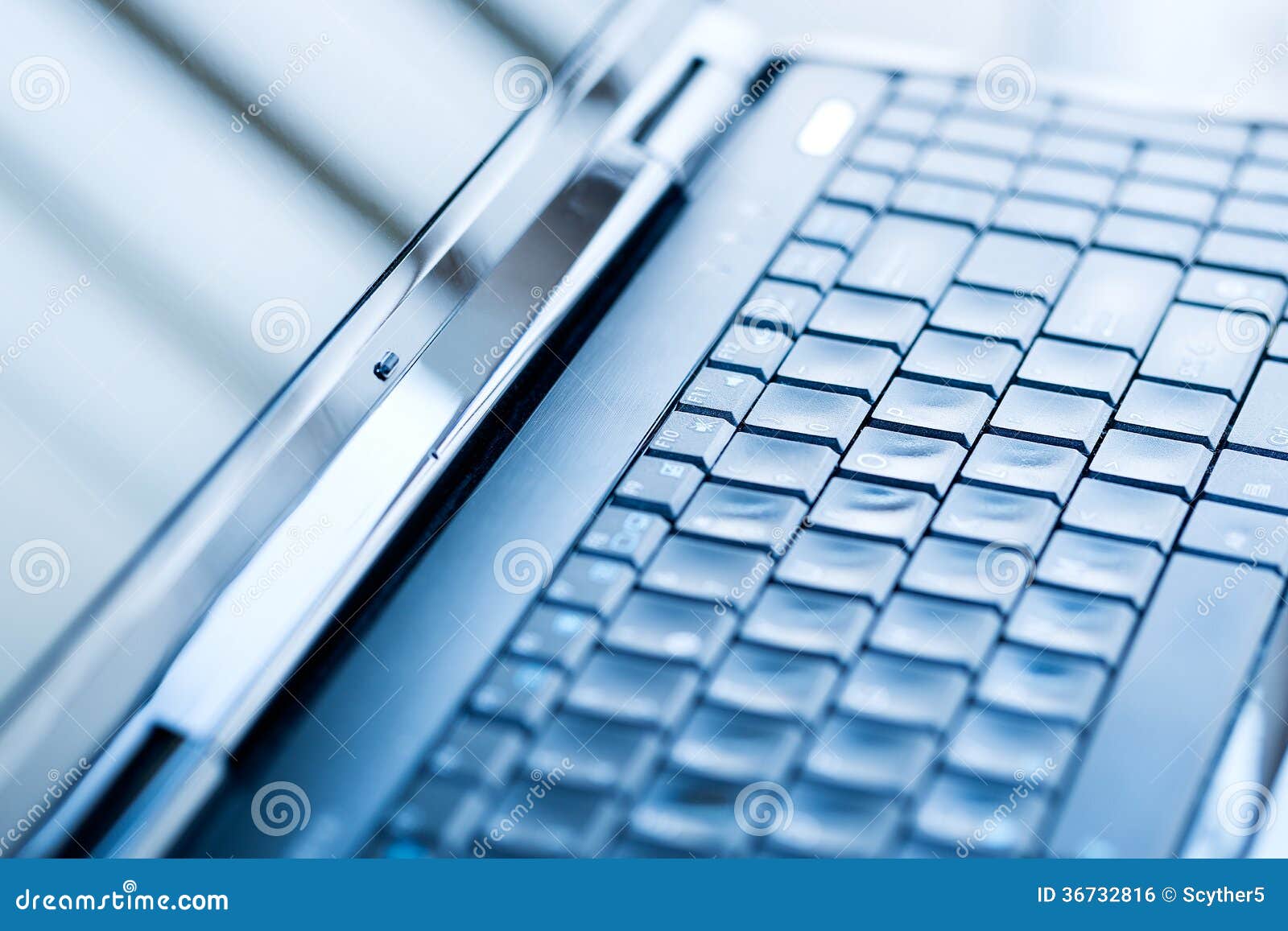 Closeup of a Laptop Keyboard Stock Photo - Image of selective ...
