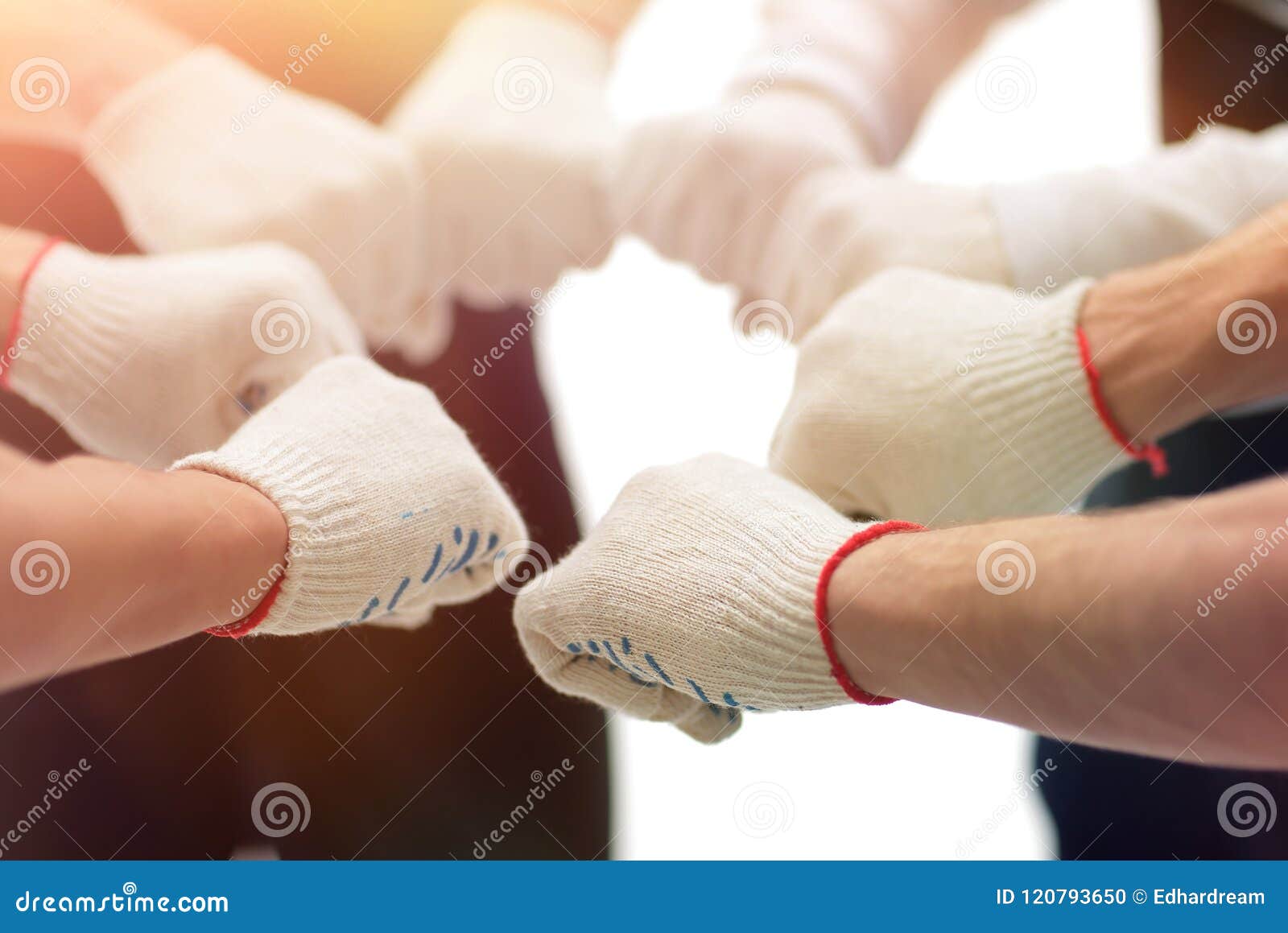 Closeup.Large Group of Workers Standing in Circle Stock Photo - Image ...