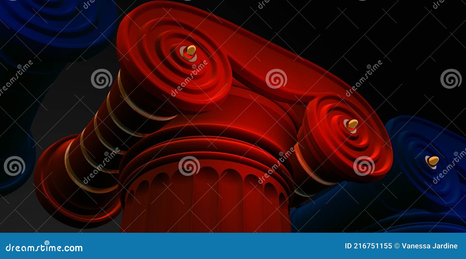 Ionic Gold Frame Stock Photo | CartoonDealer.com #18428514