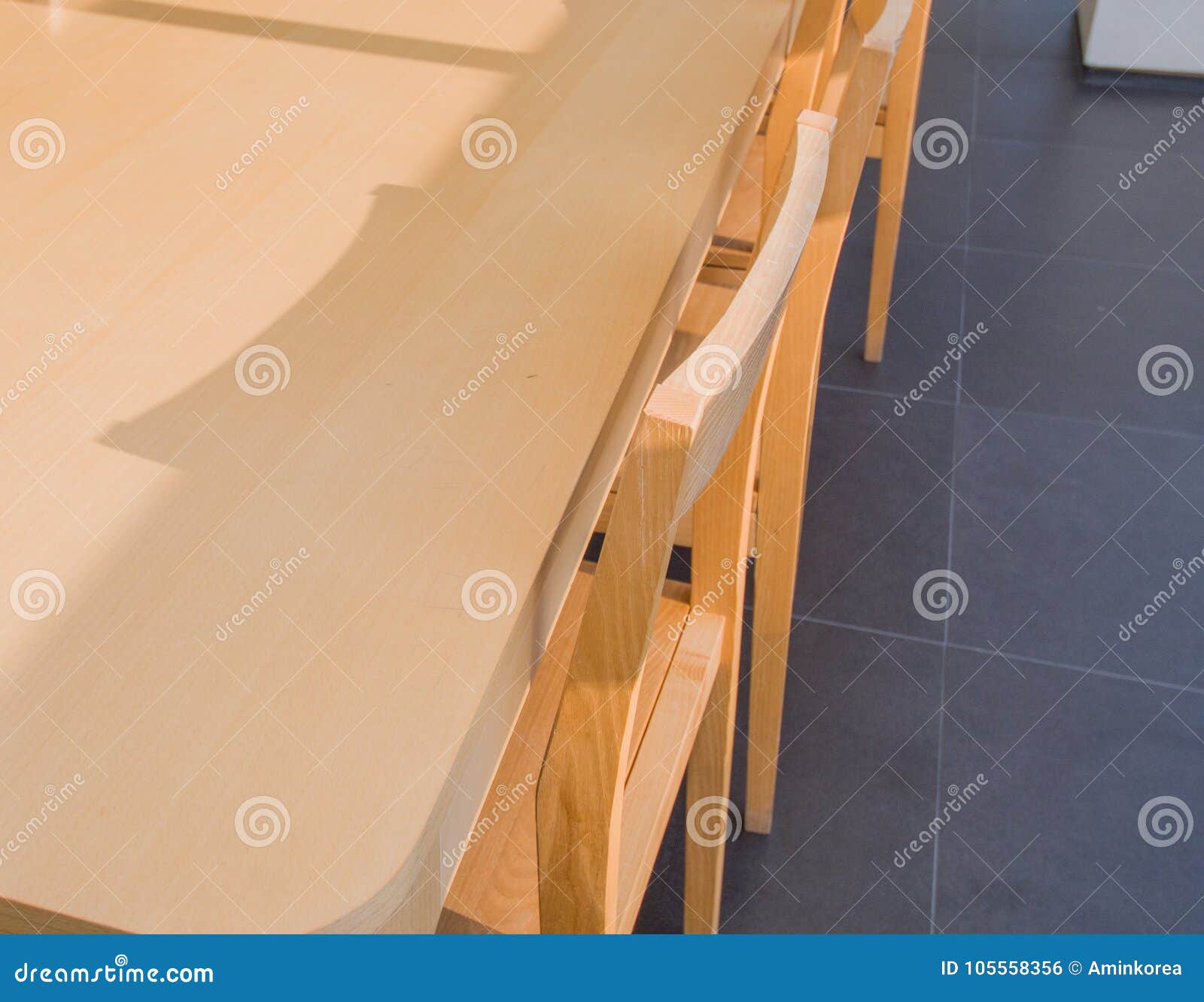 Closeup of Large Study Table Stock Photo - Image of domestic, seat ...