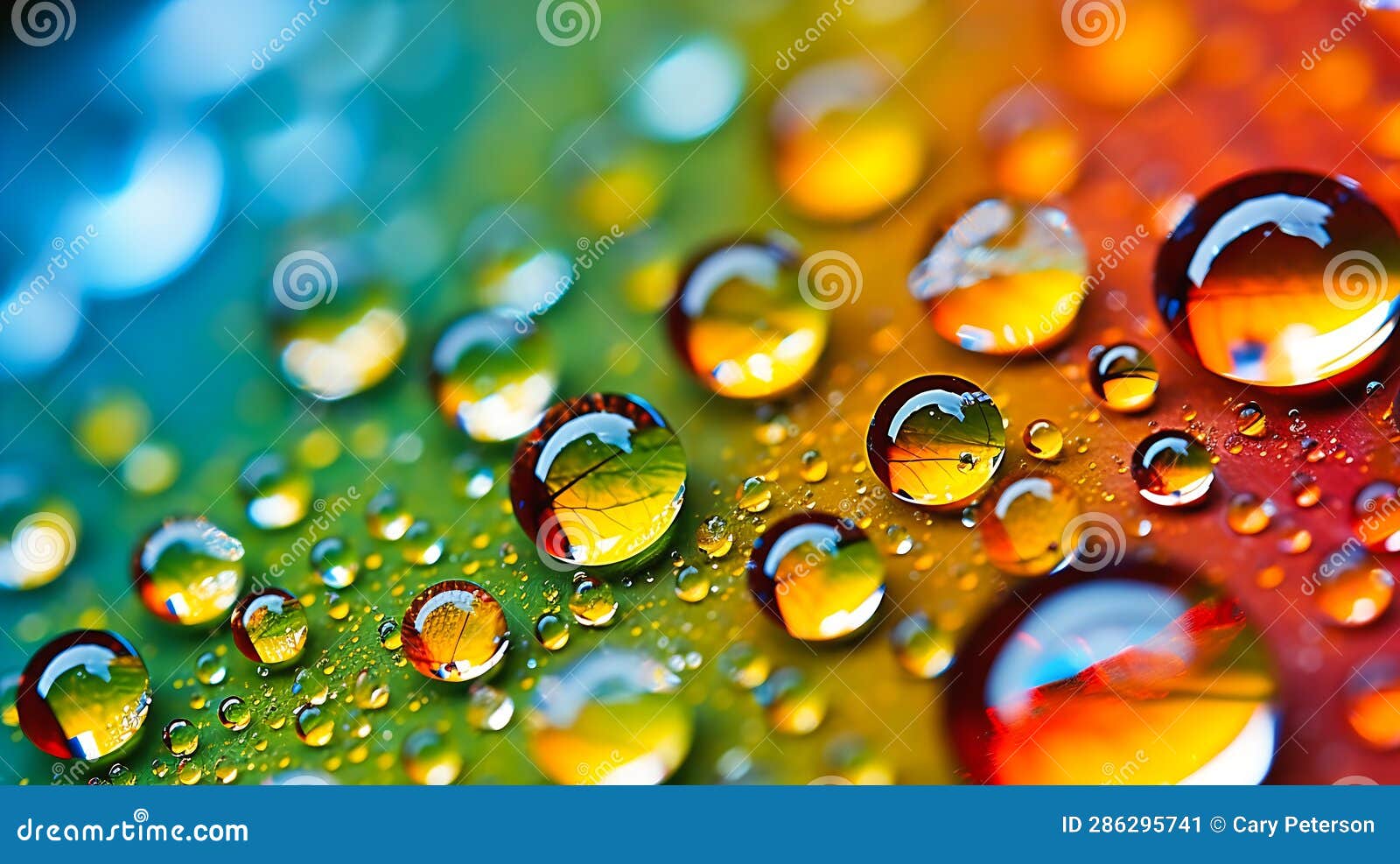Closeup Leaf Deep Droplets Saturated Color Bar Background Variou Stock ...