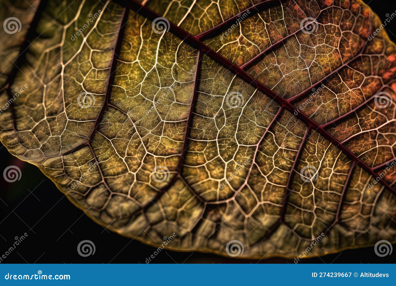 Closeup of Leaf, with Thousands of Intricate and Delicate Veins Visible ...