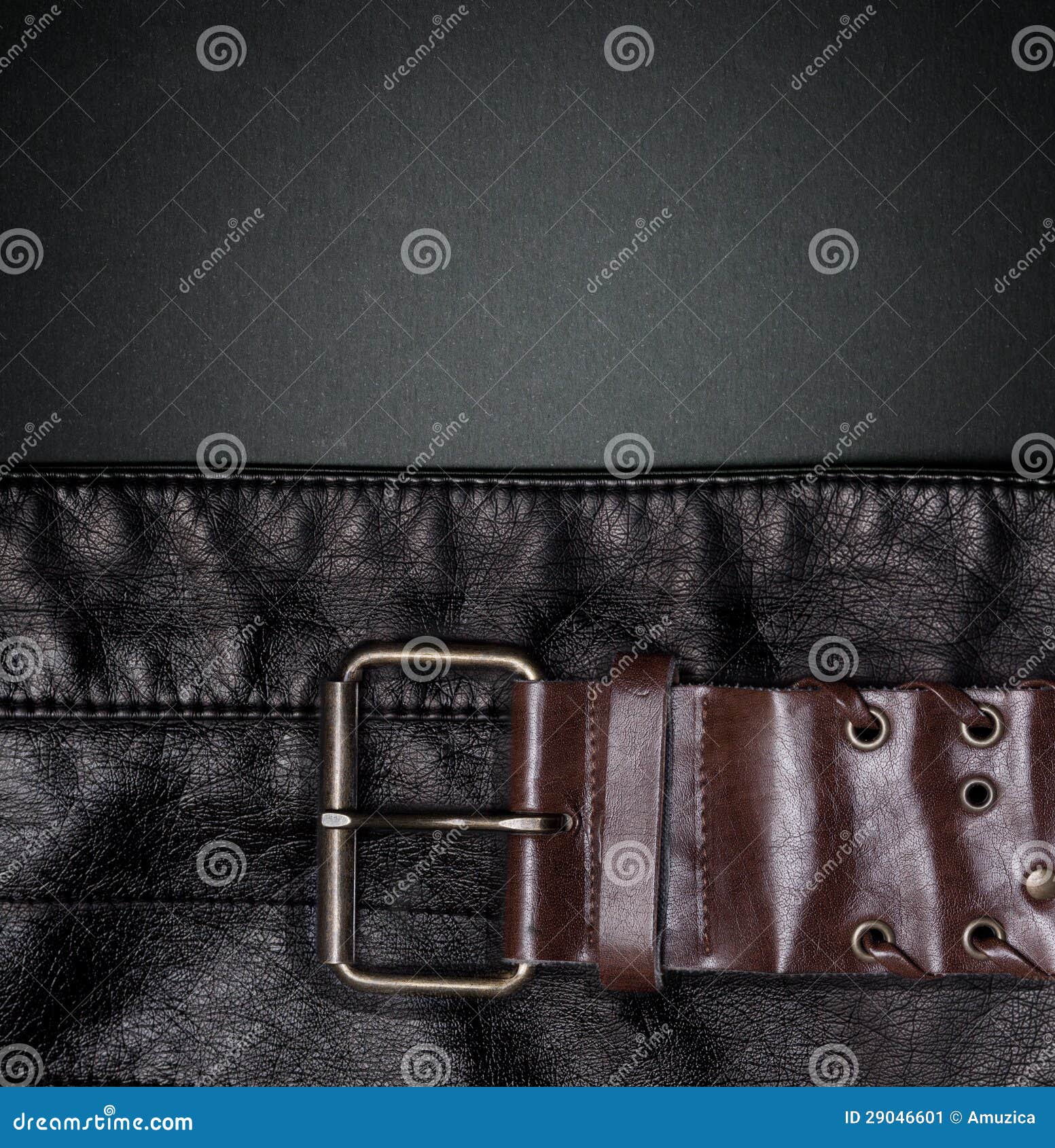 Closeup of a Leather with a Belt Stock Image - Image of rock, black ...