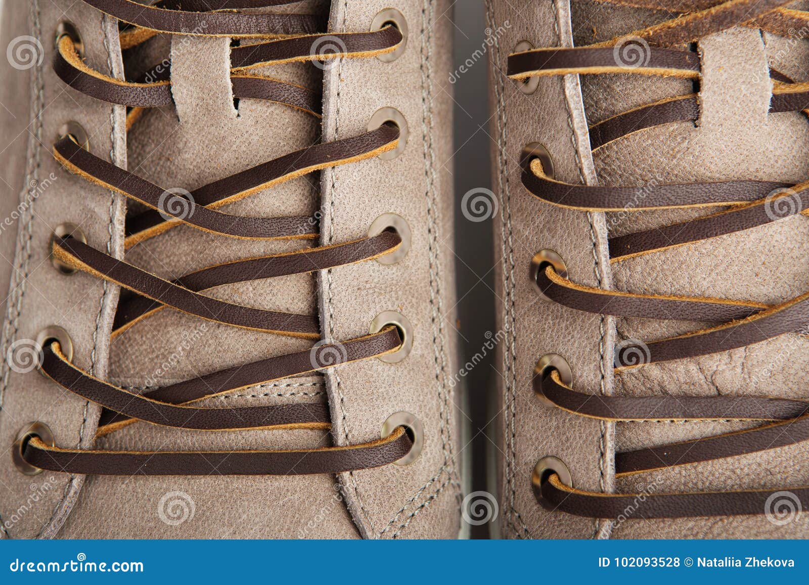 Closeup Leather Lacing Background Texture Stock Photo - Image of ...
