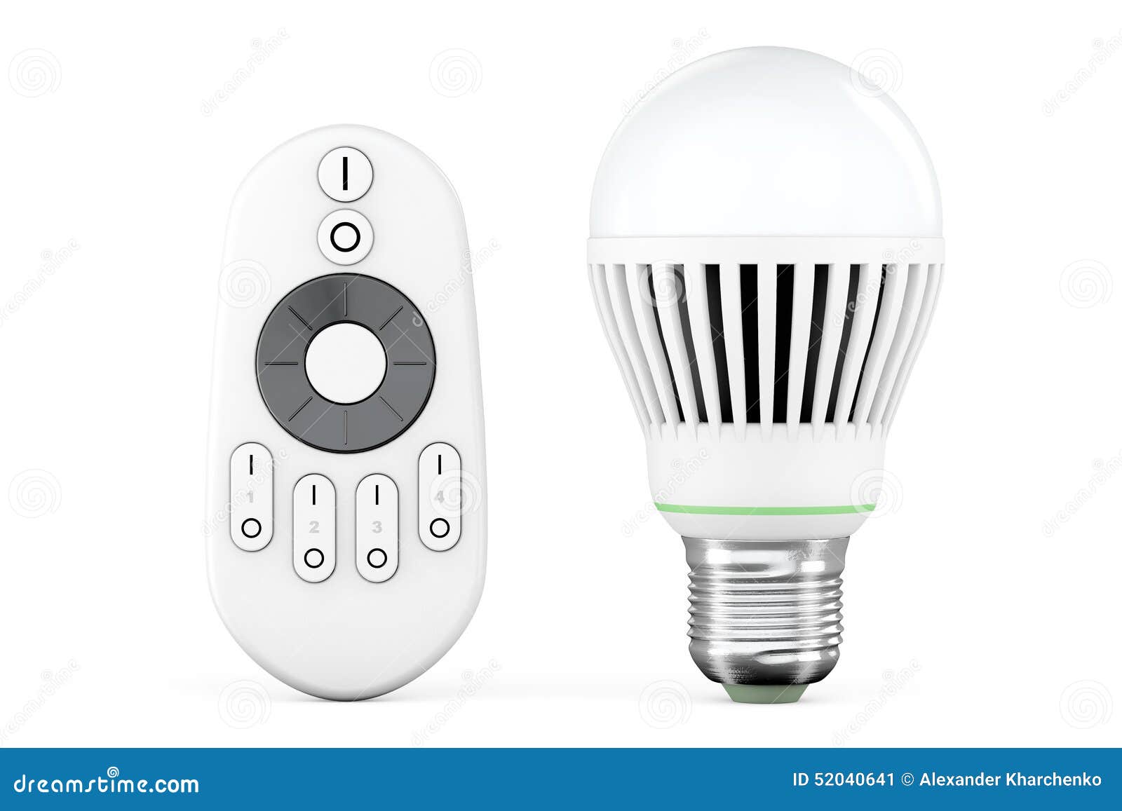 Closeup LED Bulb with Remote Controller Stock Image - Image of clean ...